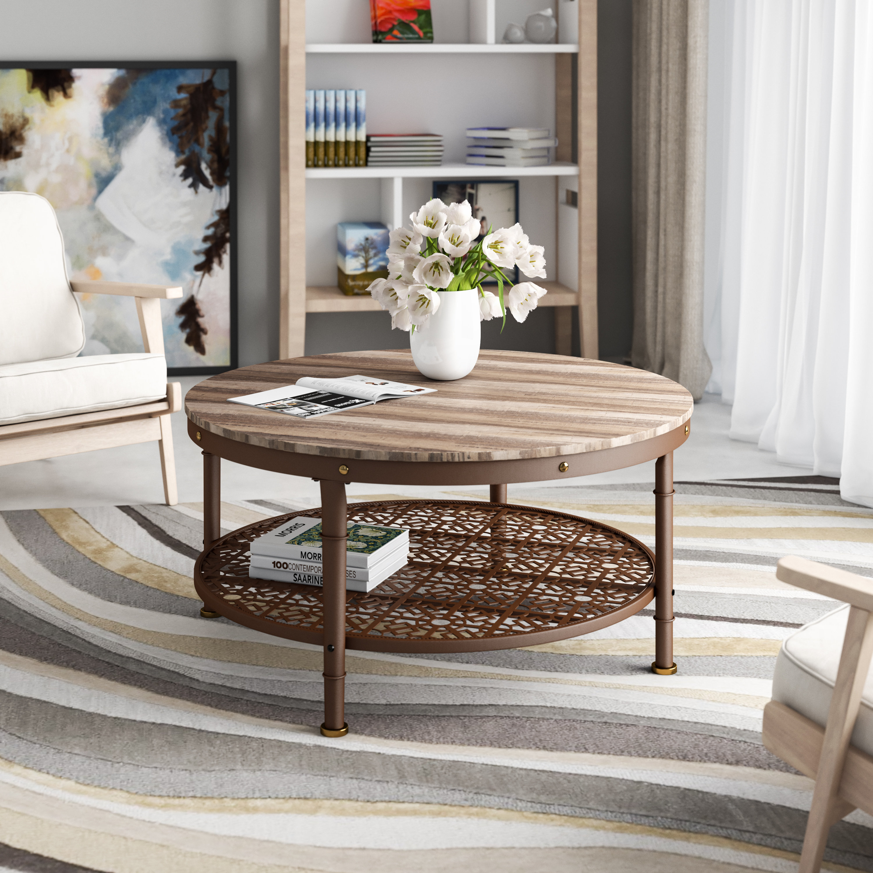 Wayfair coffee table with wheels store